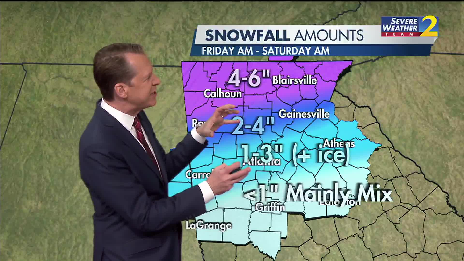 ATLANTA SNOW: This is how much snow we could see across North Georgia