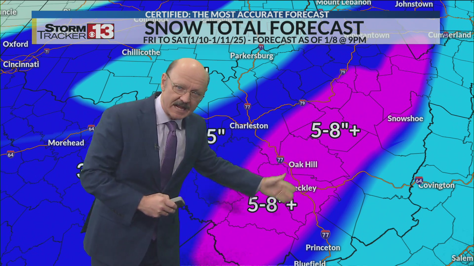 Friday snow update