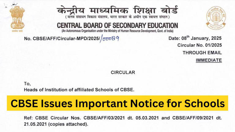CBSE Issued Mandatory Document Upload Notice to Schools Submit Teacher ...