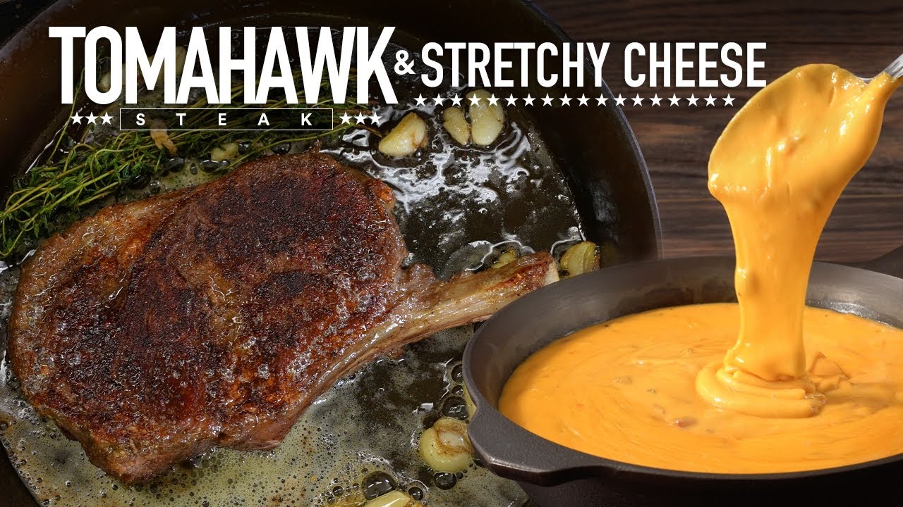 Ultimate Tomahawk Steak & Cheese Feast: Pure Food Heaven!