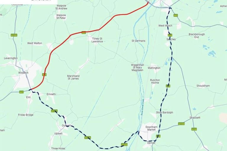 Road closure planned along key A47 route in Cambridgeshire