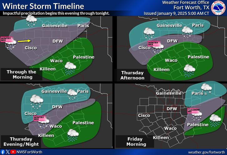 Winter Storm warnings, advisories take effect as rain, sleet, snow move ...