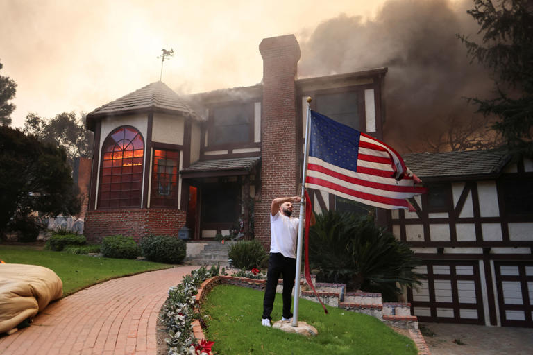 Los Angeles wildfires in photos: Multiple blazes rage across the city, leaving a path of destruction