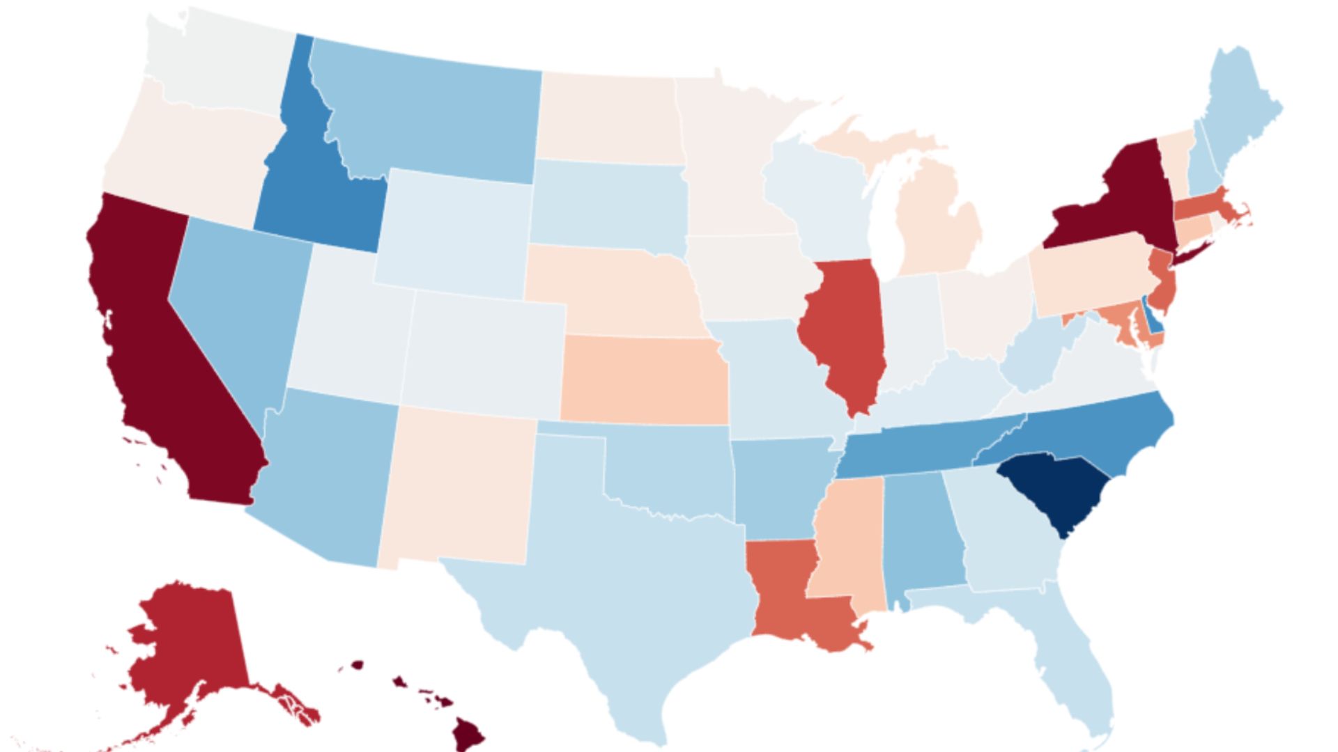 Population Map Shows States Growing, Shrinking Fastest in 2024