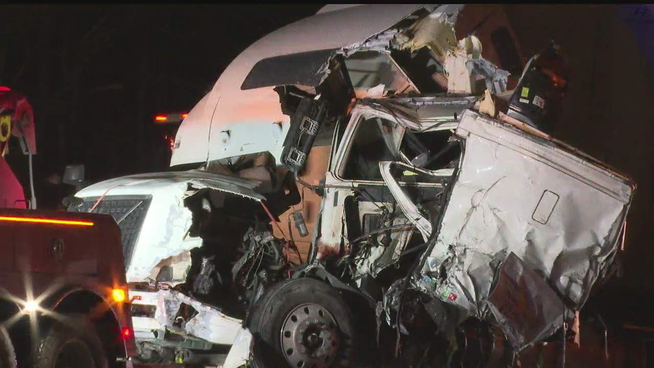 Part of I-80 back open after two semi-trucks crash