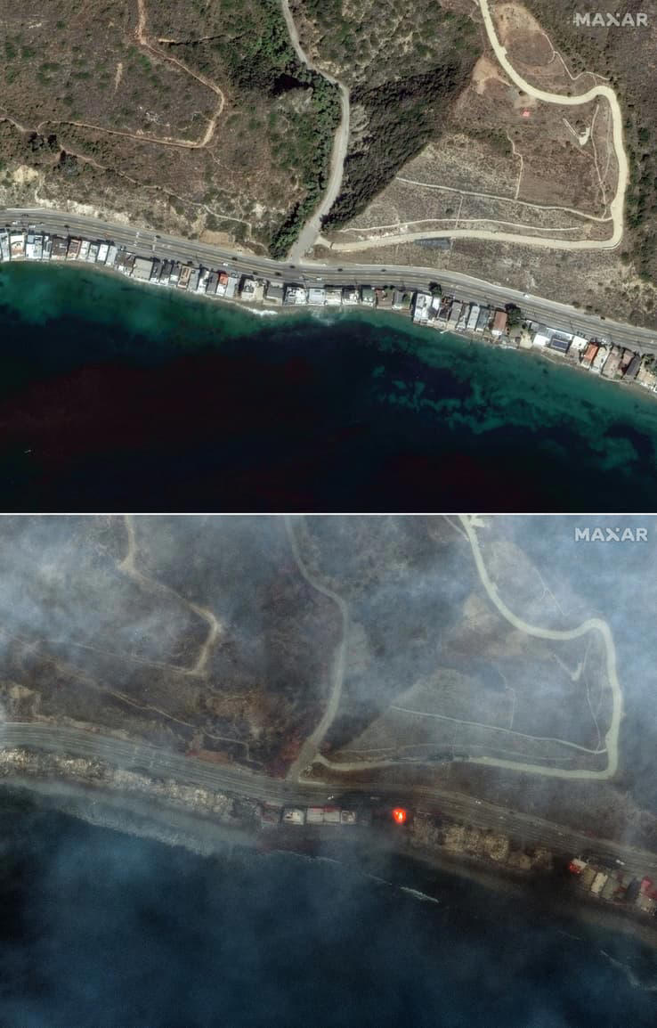 Los Angeles: des images satellite montrent l'ampleur des incendies qui encerclent la ville