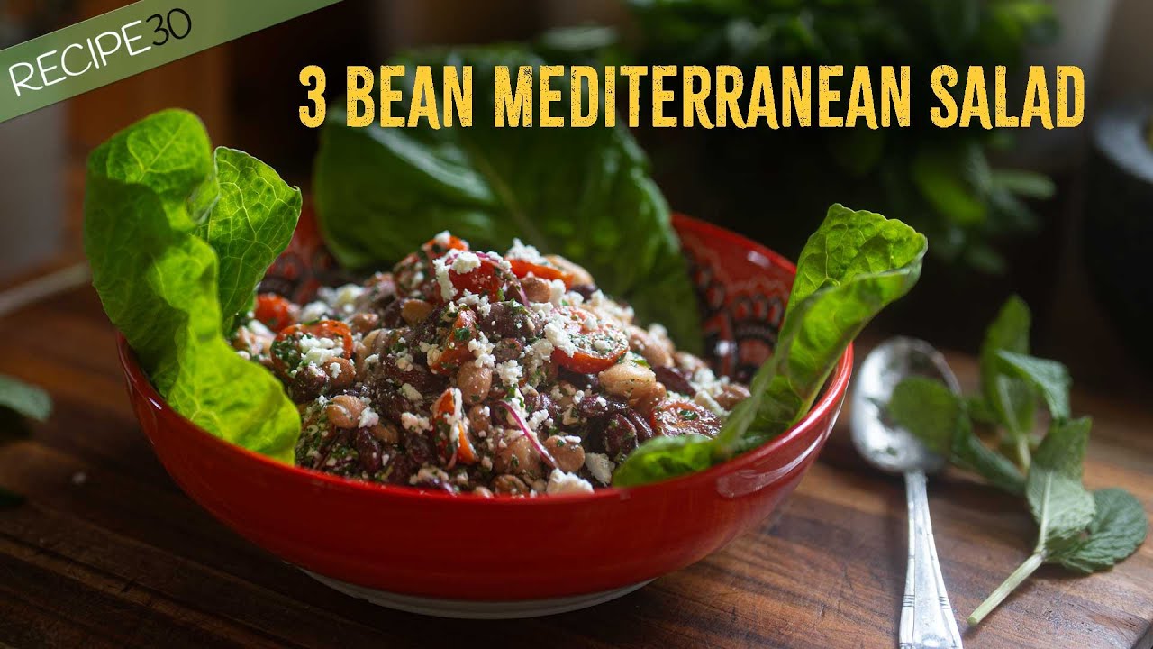 Healthy Mediterranean Three Bean Salad for Any Meal