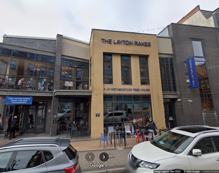Wetherspoons Layton Rakes pub in the centre of Blackpool is closed ...