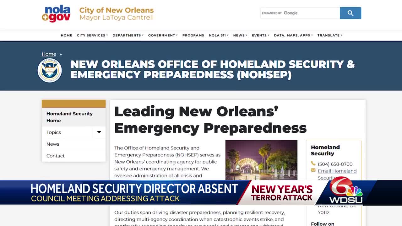 Homeland Security director absent from council meeting addressing ...