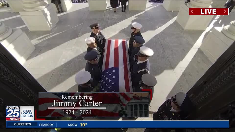 President Jimmy Carter's funeral motorcade departs U.S. Capitol for ...