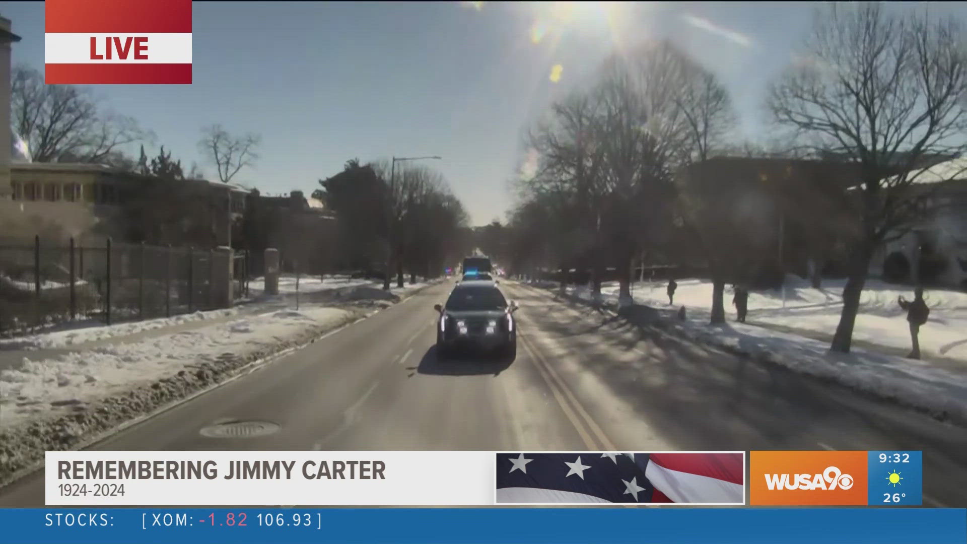 Jimmy Carter's motorcade heads to Washington National Cathedral for ...