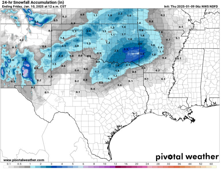 Texas Snow Map Shows Where Millions Face High-Risk Travel Warnings