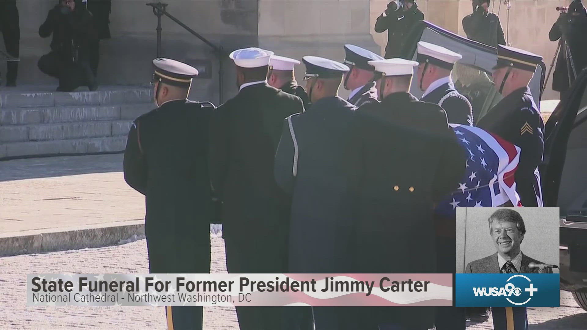 Jimmy Carter's casket is blessed after arriving to state funeral ...