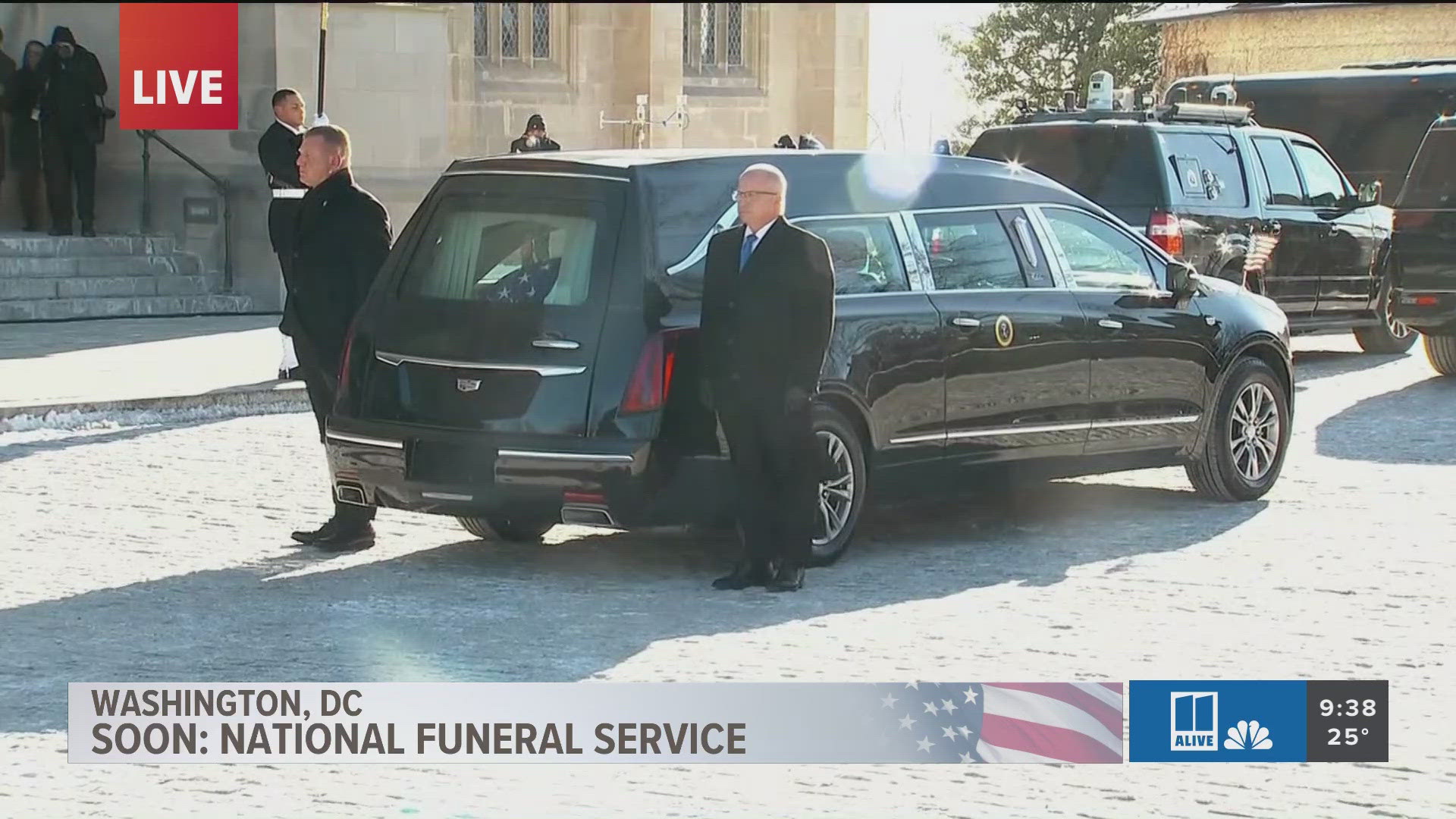Former President Jimmy Carter's family casket arrives at the National ...
