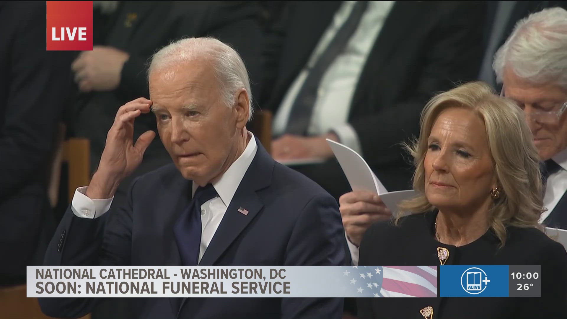 President Biden and First Lady Dr. Biden arrive for Jimmy Carter's ...