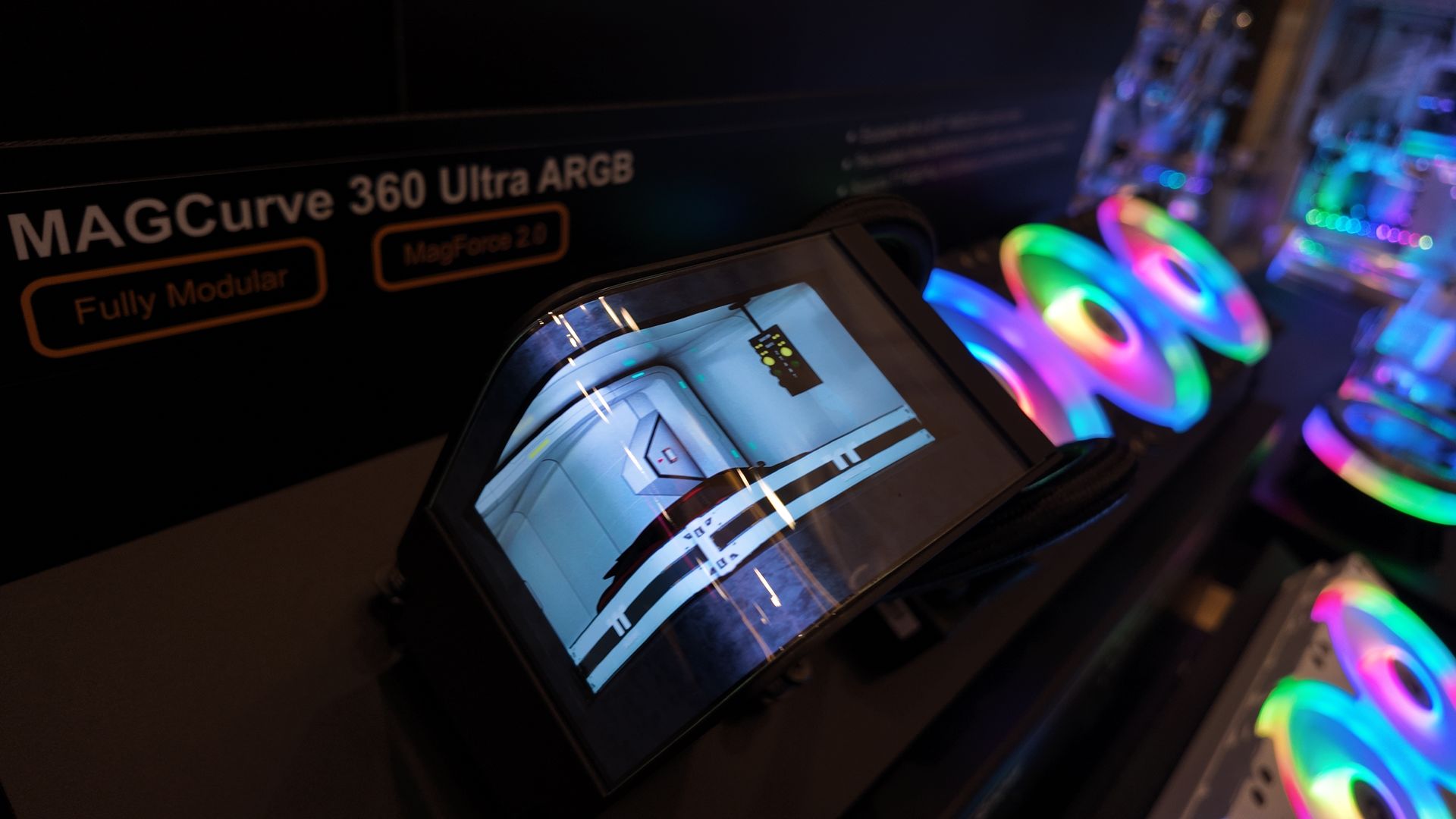 You've heard of a CPU cooler screen, but have you heard of a *curved ...