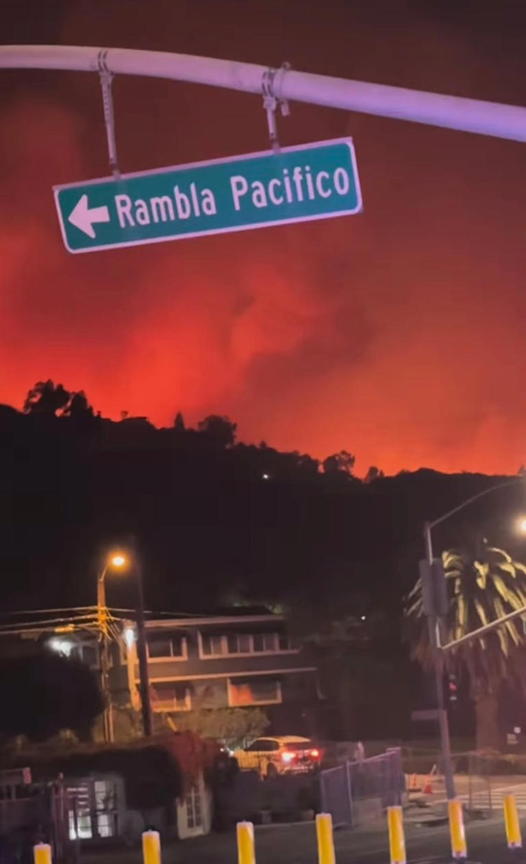 Actor Sebastian Harrison hides behind boulders with no escape as LA ...