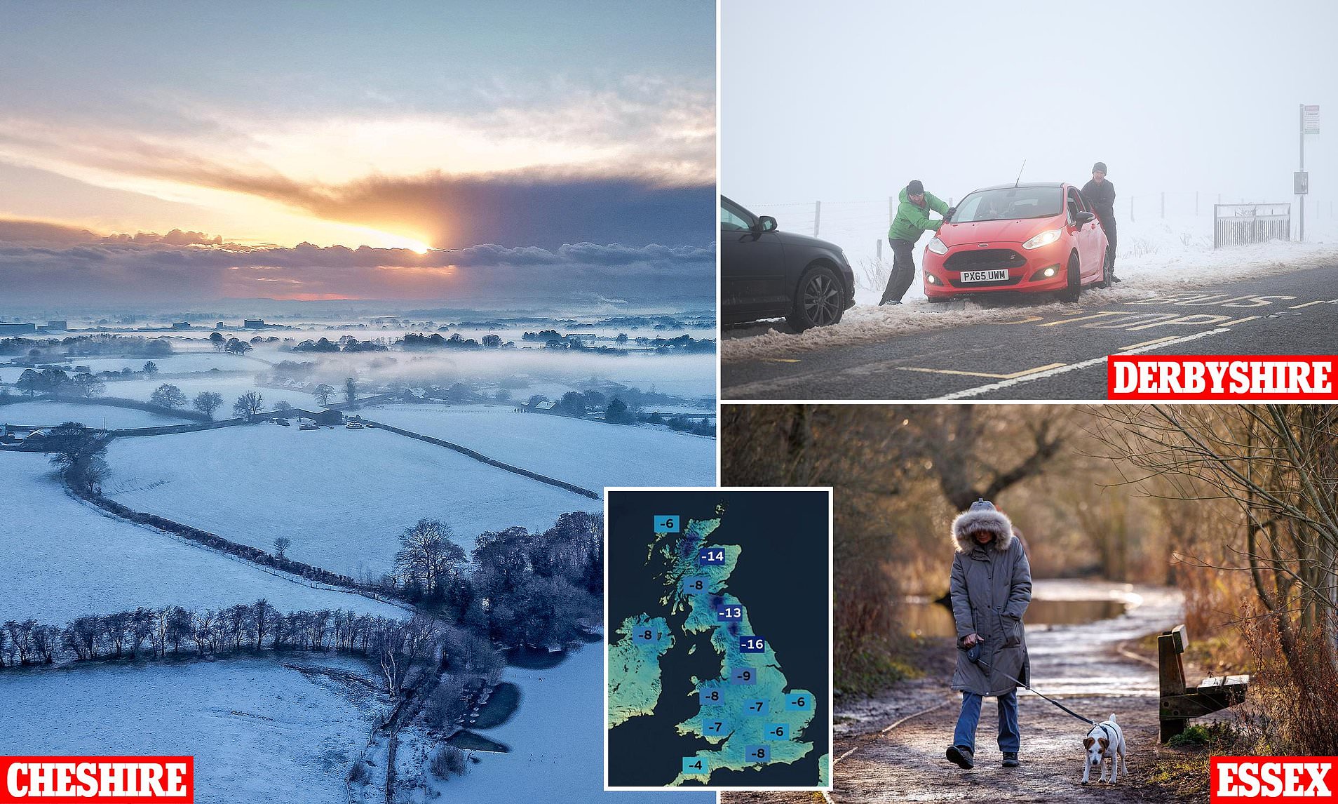 Frozen Britain wakes after 'coldest night of the winter'