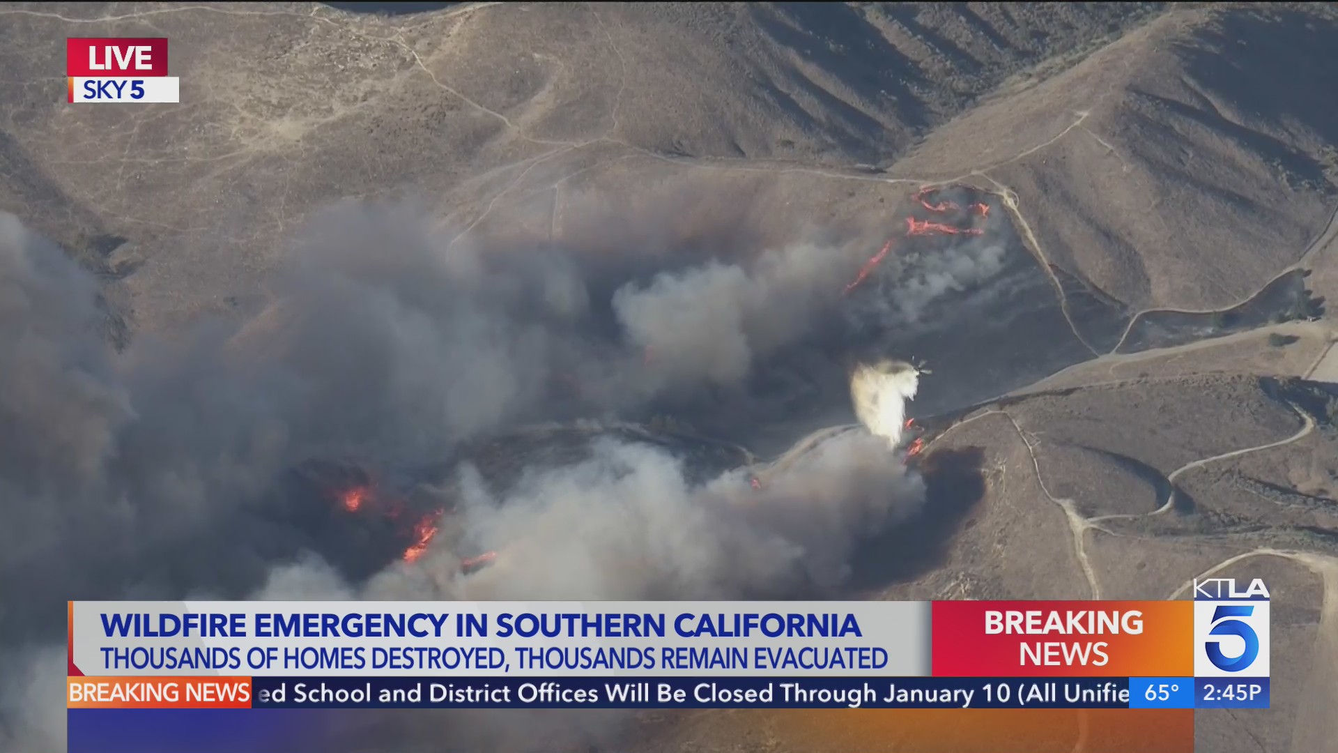 New wildfire erupts near Calabasas