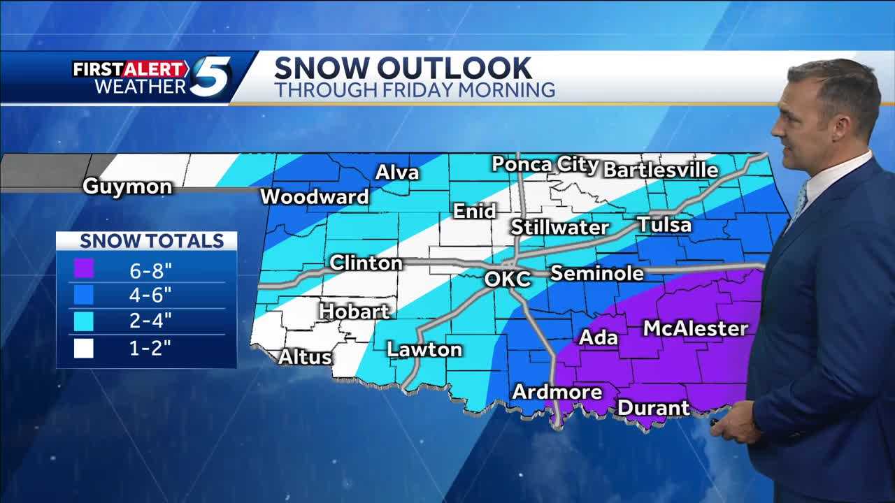 UPDATES: Winter storm warning issued for OKC metro as snow continues