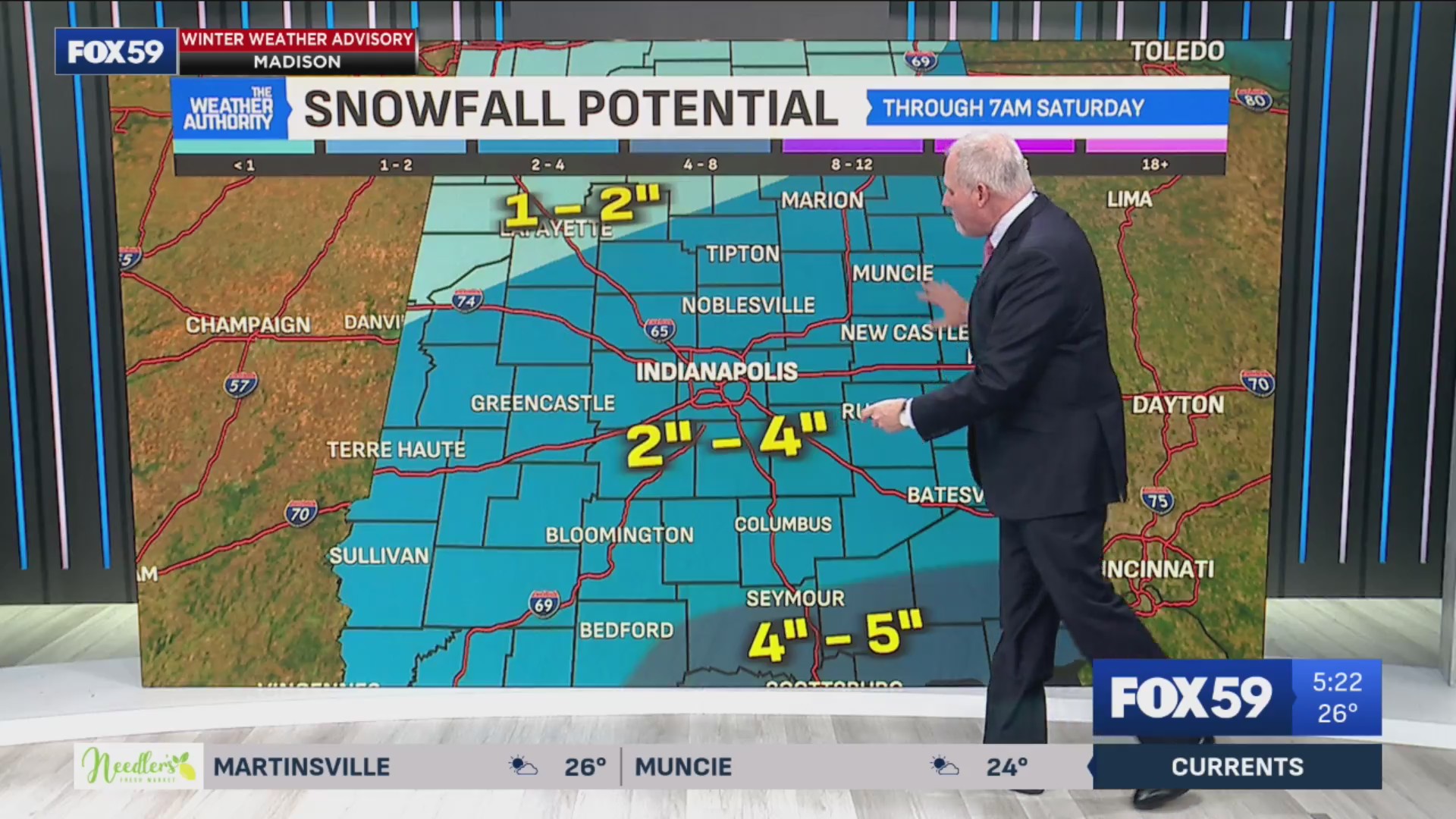 Winter Weather Advisory issued for Friday central Indiana snow