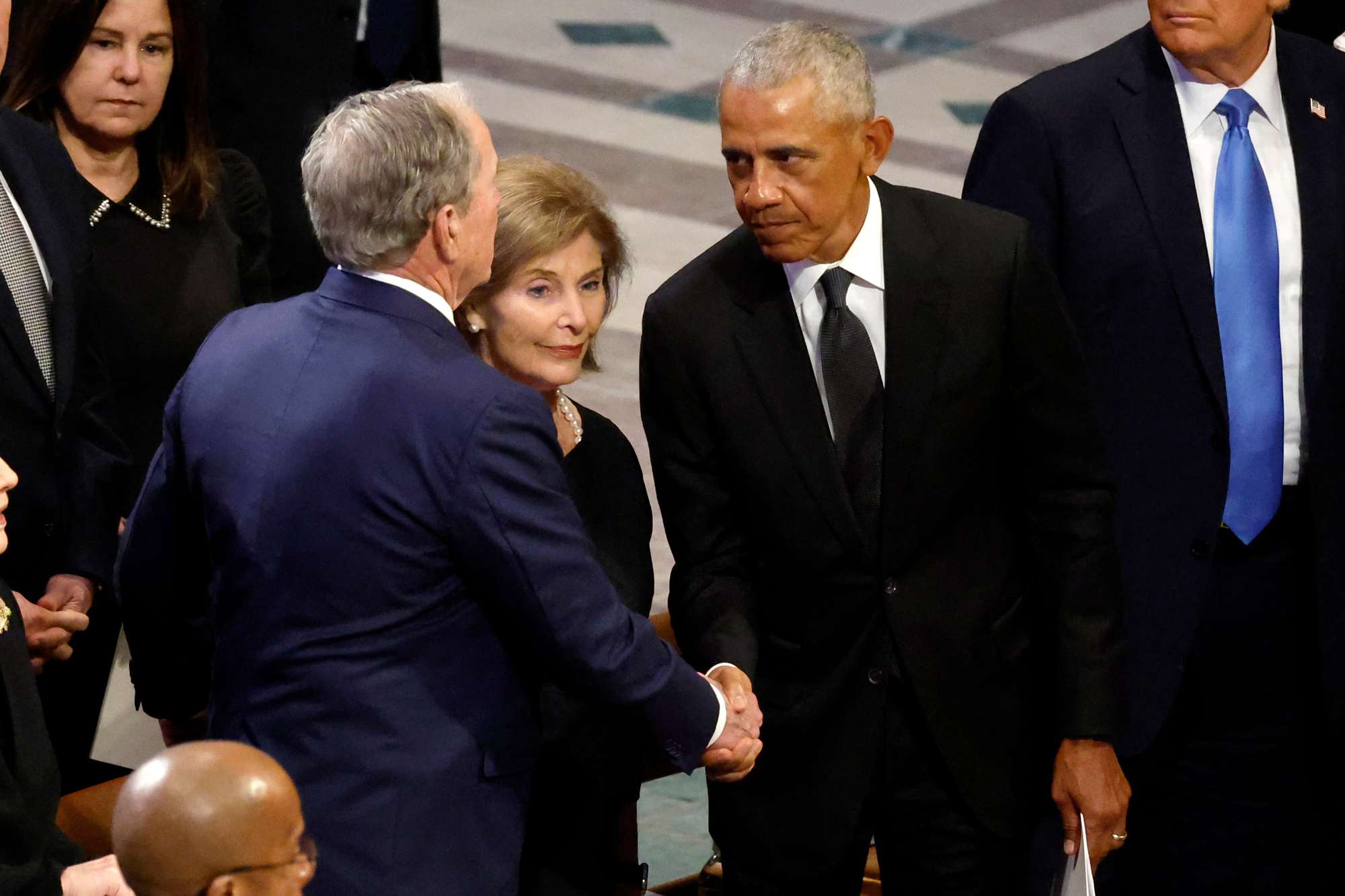 George W. Bush Belly Taps Barack Obama After ‘Partner in Crime ...