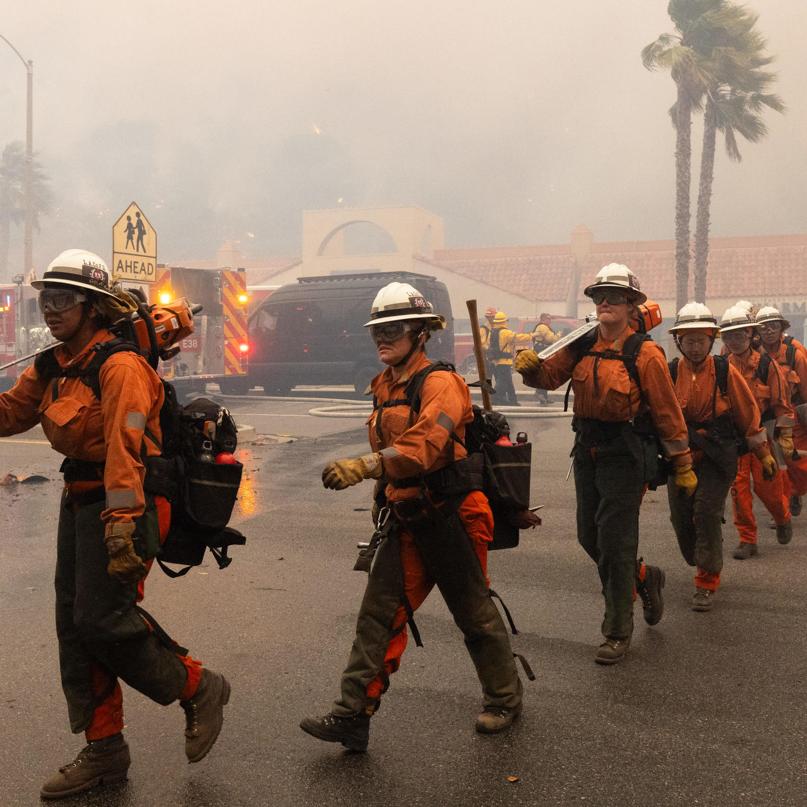 Prison inmates among those fighting the Los Angeles wildfires