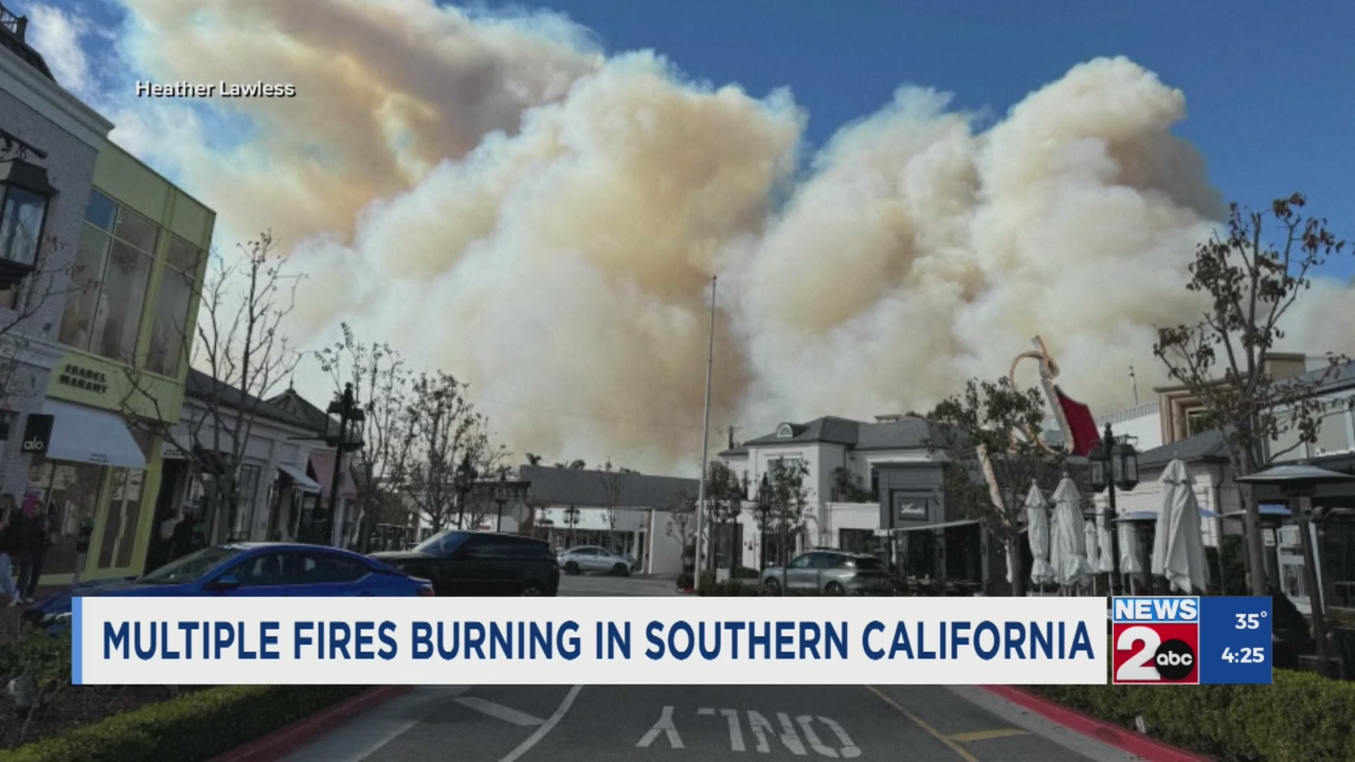 Multiple wildfires burning in Southern California