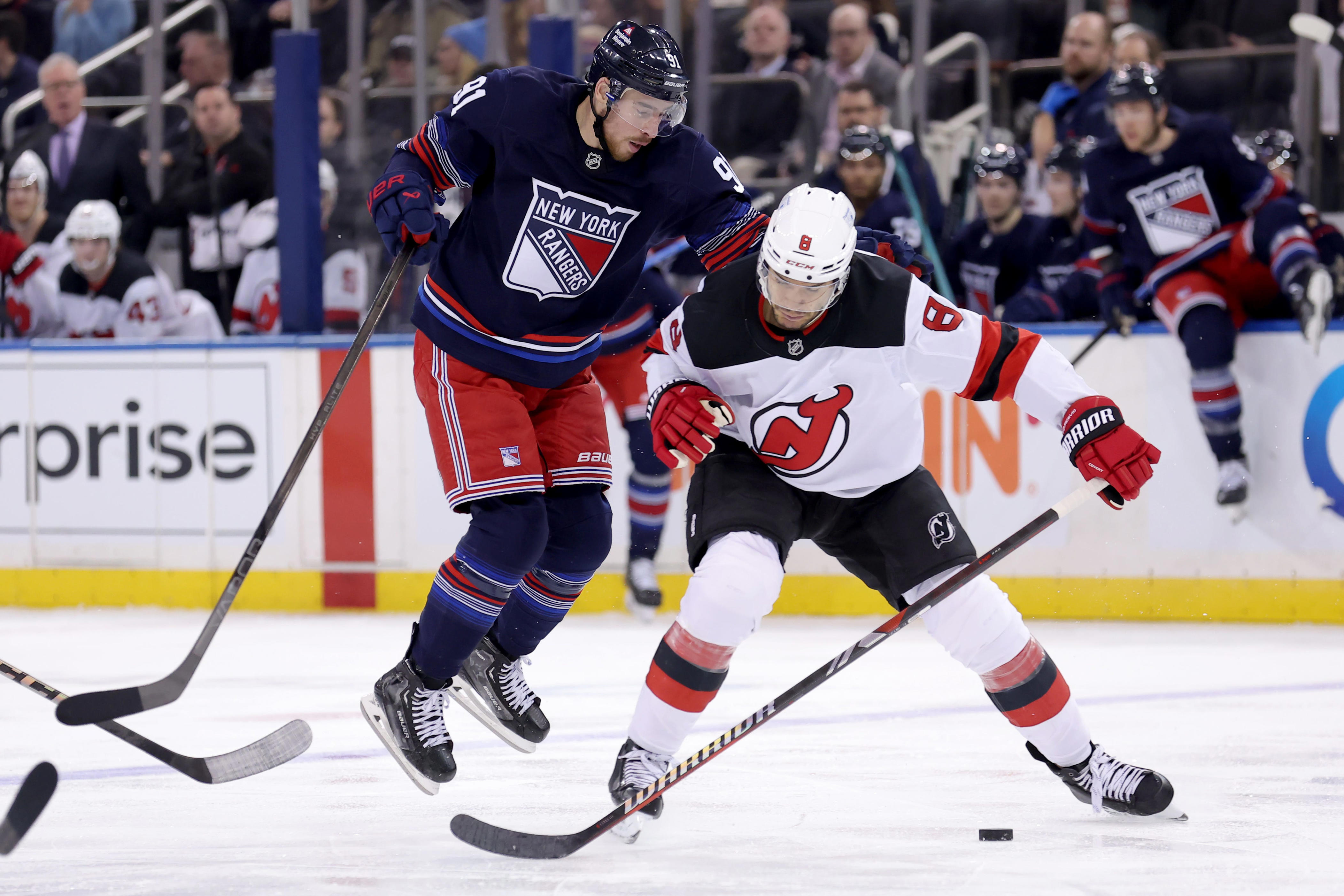 Takeaways: Rangers beat rival Devils on Sam Carrick's OT winner