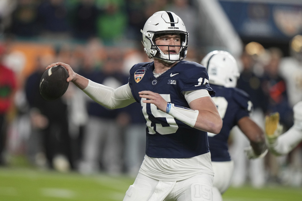 Penn State QB Drew Allar's late interception helps seal Notre Dame's ...