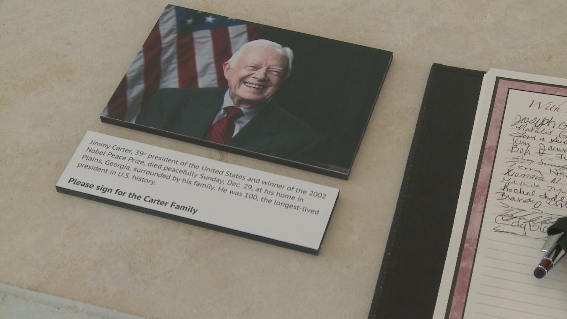 George Bush Library’s Marine One Pavilion features tribute guestbook ...