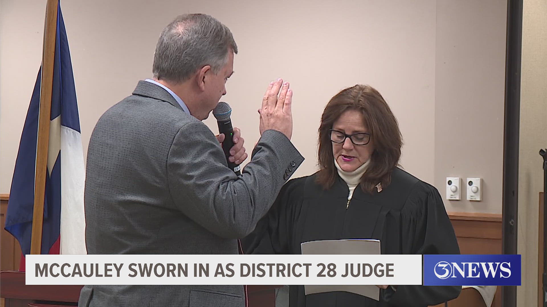 McCauley sworn in as District 28 judge