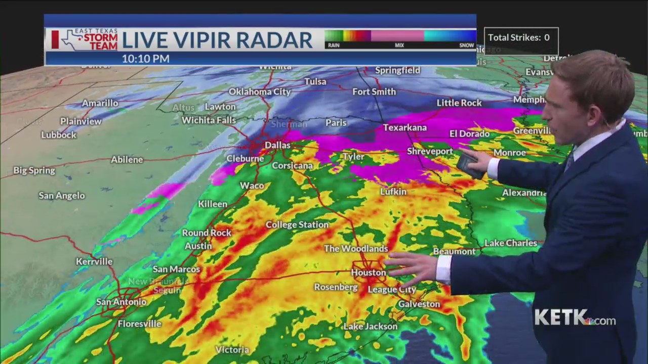 Thursday Night: Wintry mix continues for parts of East Texas