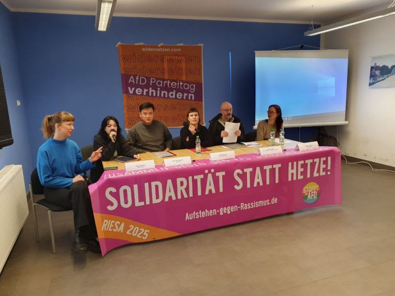 AfD-Parteitag in Riesa: „Widersetzen“ will Propaganda-Show stoppen ...