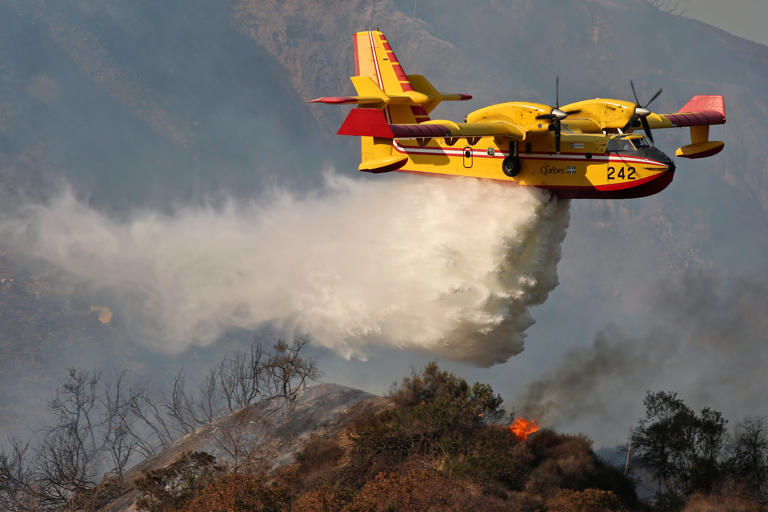 A drone collided with one of the only Super Scooper planes fighting the ...
