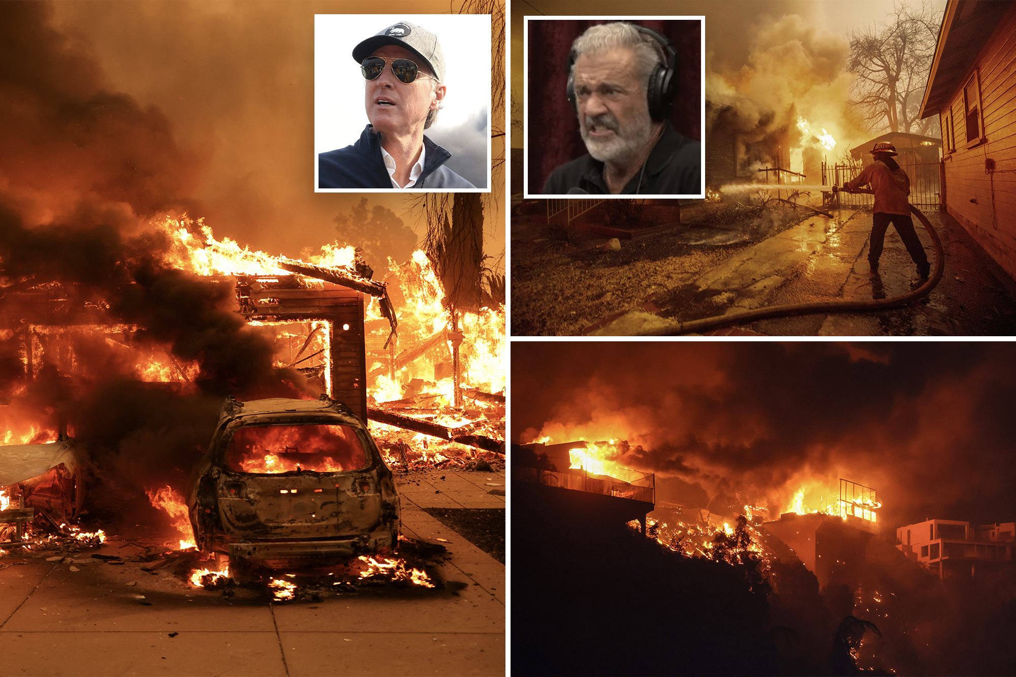 Mel Gibson, Joe Rogan rip into Gov. Newsom for being unprepared for ...