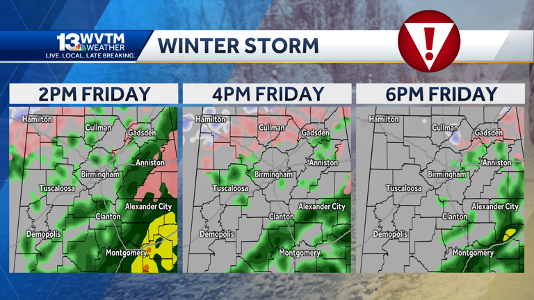 Alabama winter storm: The latest warnings, timings and impacts