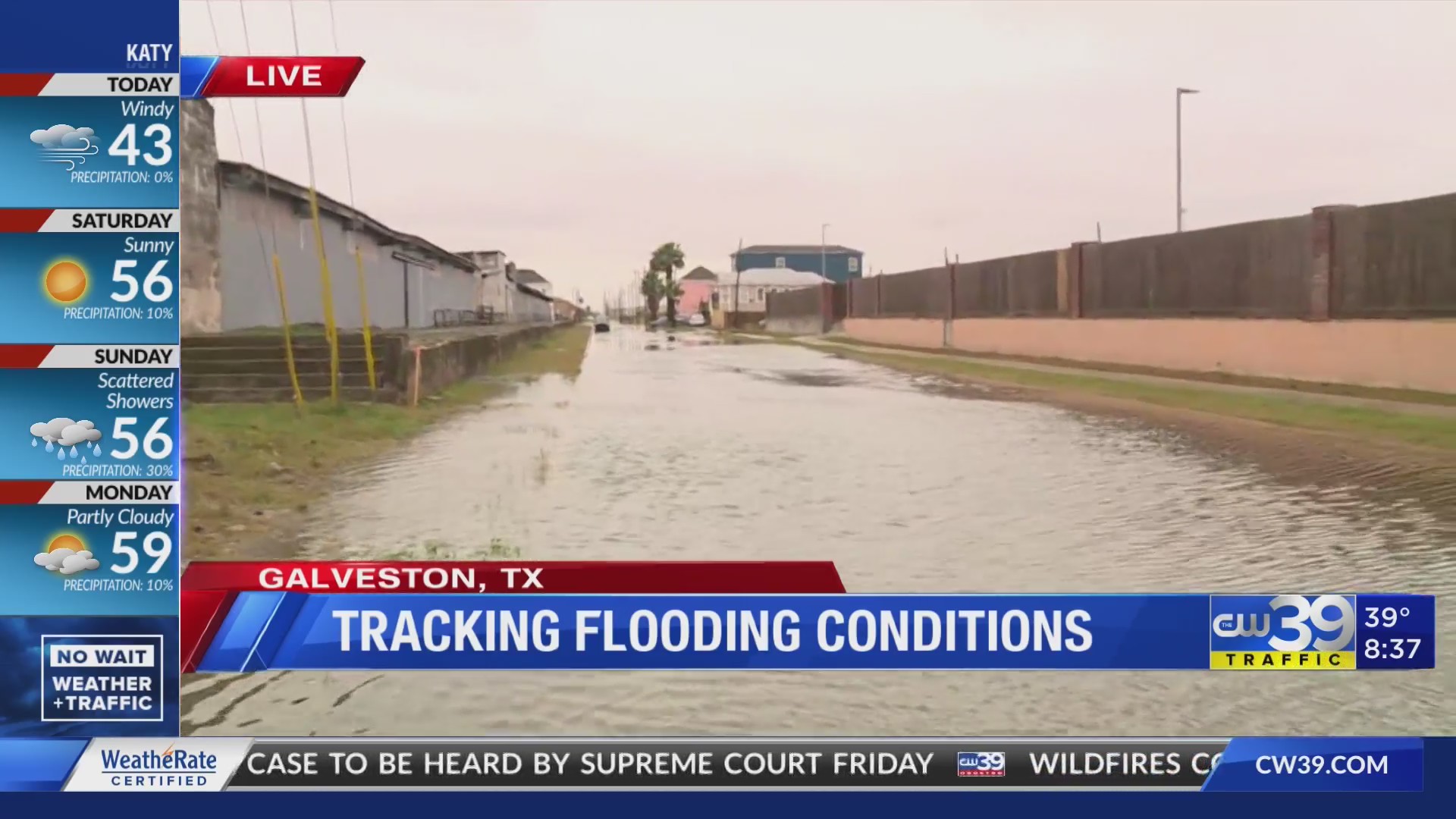 Tracking flooding conditions in Galveston