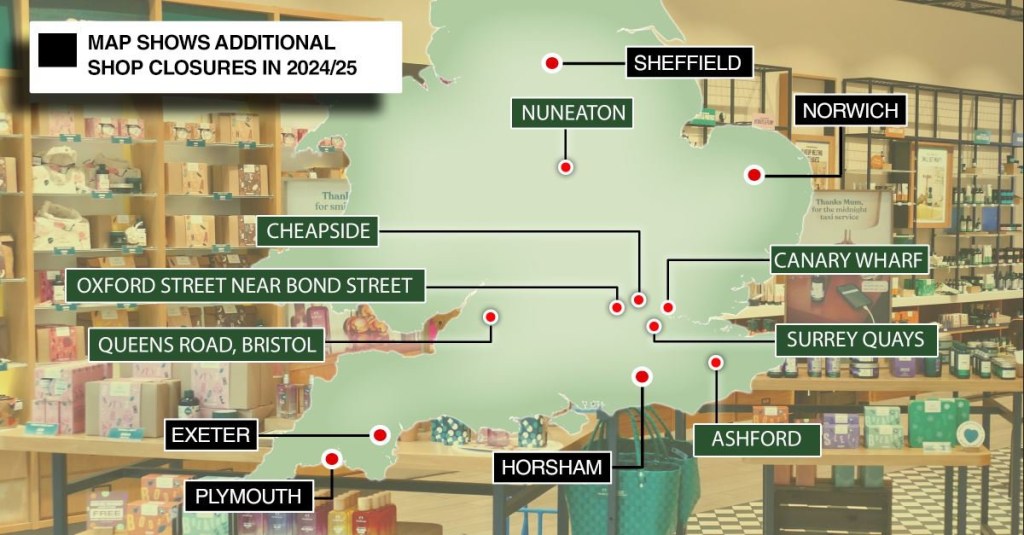 Map shows full list of Body Shop stores closing down amid huge ongoing ...
