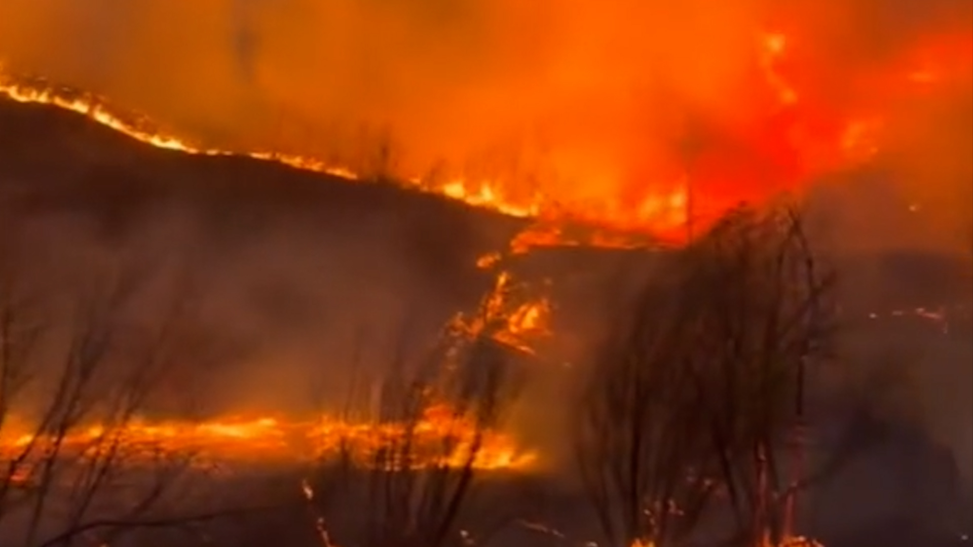 Los Angeles wildfires: Planes drop water on Kenneth Fire