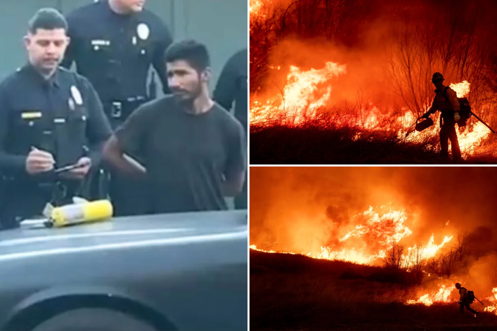 Homeless man seen lighting fires who was zip-tied by LA residents not ...