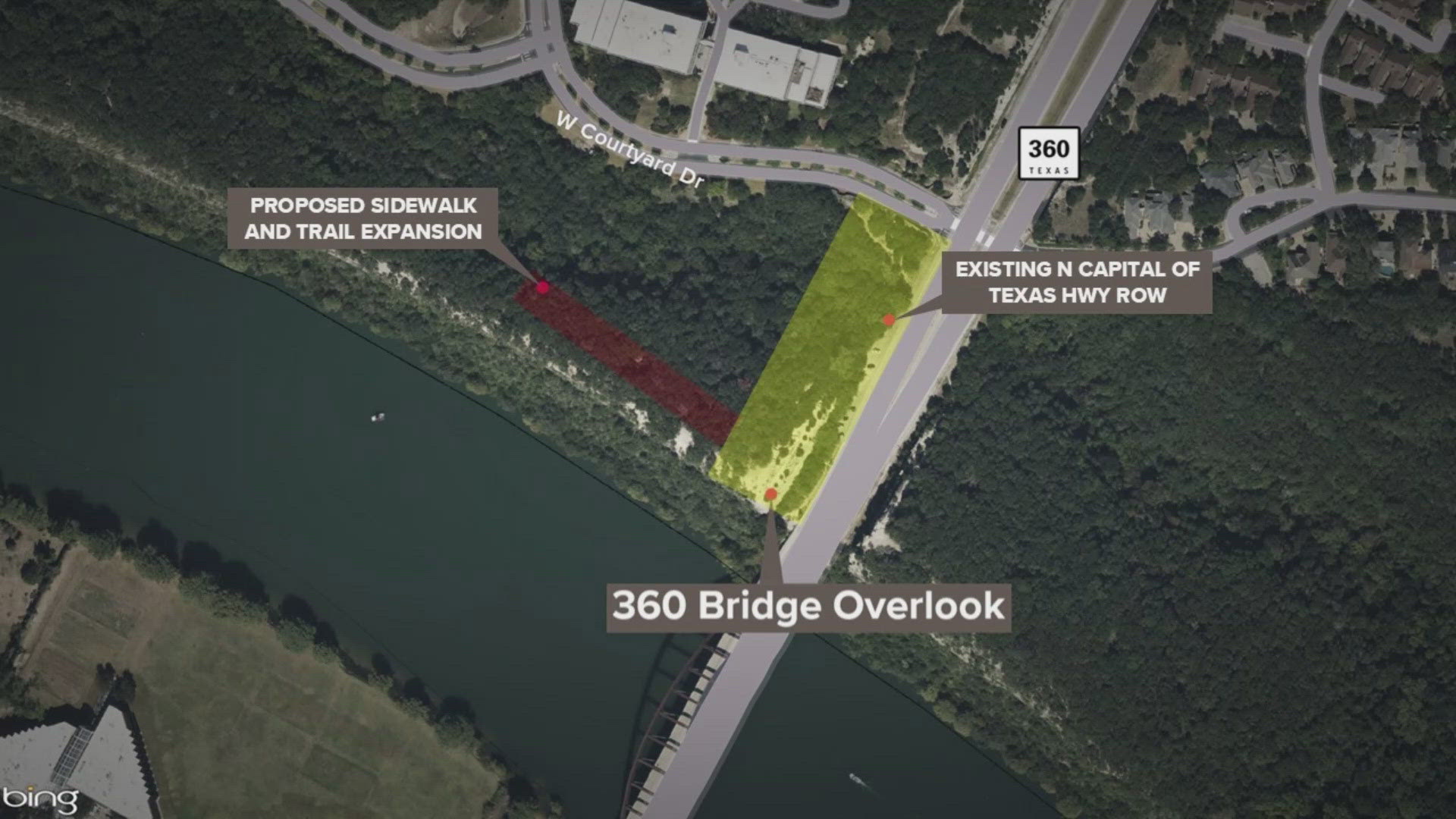 Public parking, sidewalk could be added to Austin's Loop 360 Overlook Trail
