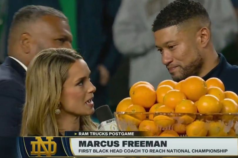ESPN reporter slammed over 'race-baiting' question to Notre Dame coach ...