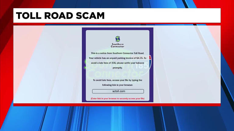 Text about SC toll road debt a scam, officials say