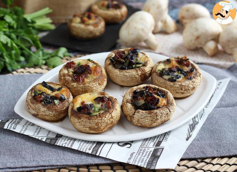 Gevulde en gebakken champignons (een geweldig idee voor een aperitief)