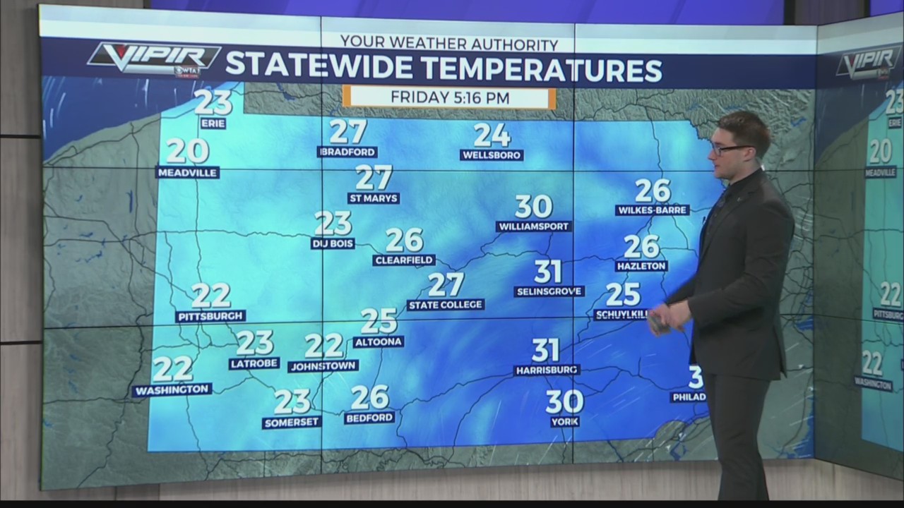 Friday Jan 10th Evening Weather