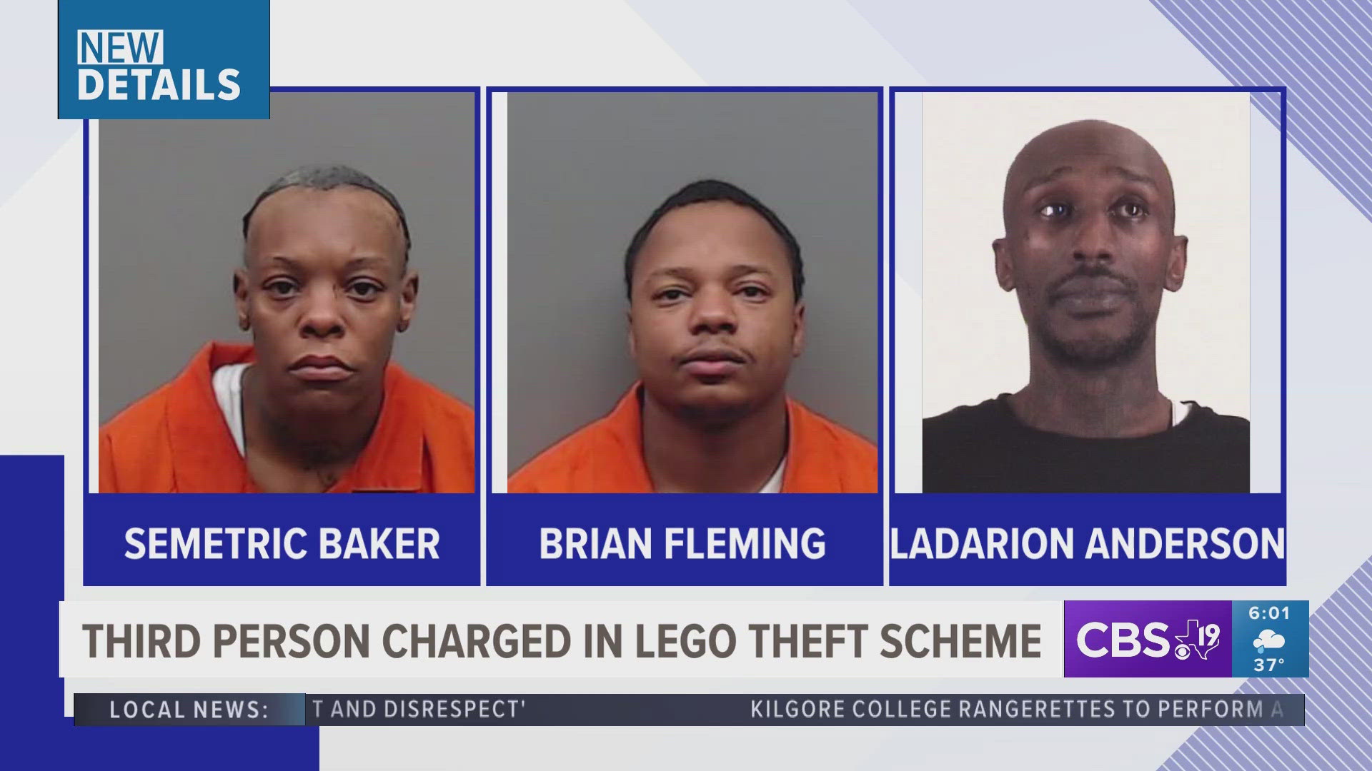 Third suspect arrested and charged in connection to LEGO theft ring