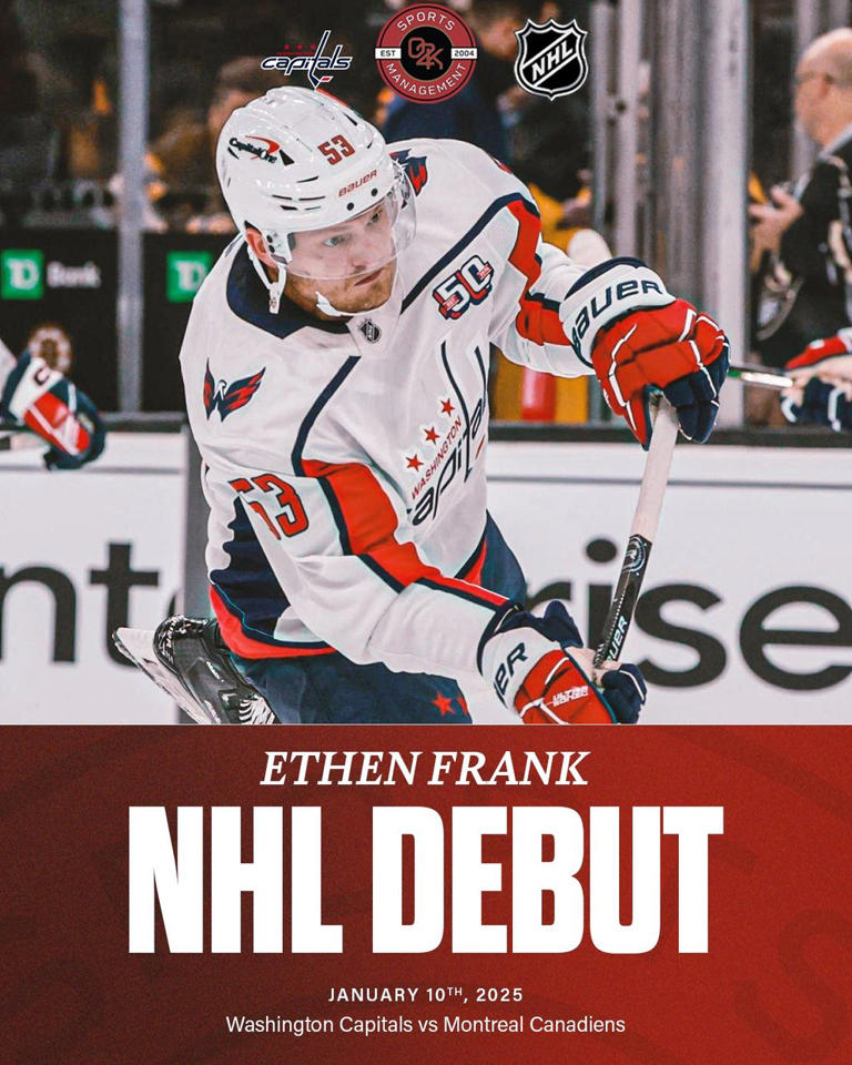 Le nouveau joueur des Capitals, Ethen Frank, est le patineur le plus ...