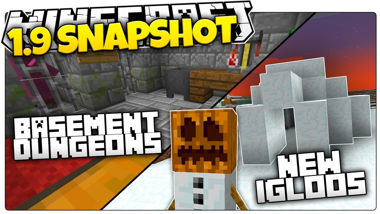 Minecraft 1.9 Snapshot | NEW IGLOOS & DUNGEONS | CUSTOM LOOT ...