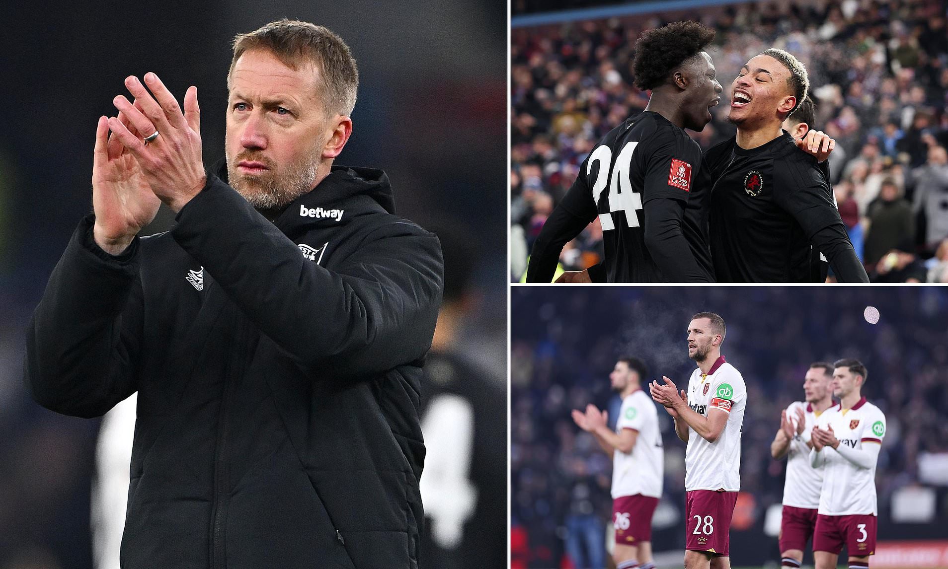 Graham Potter likens West Ham's FA Cup exit to a punch in the stomach ...